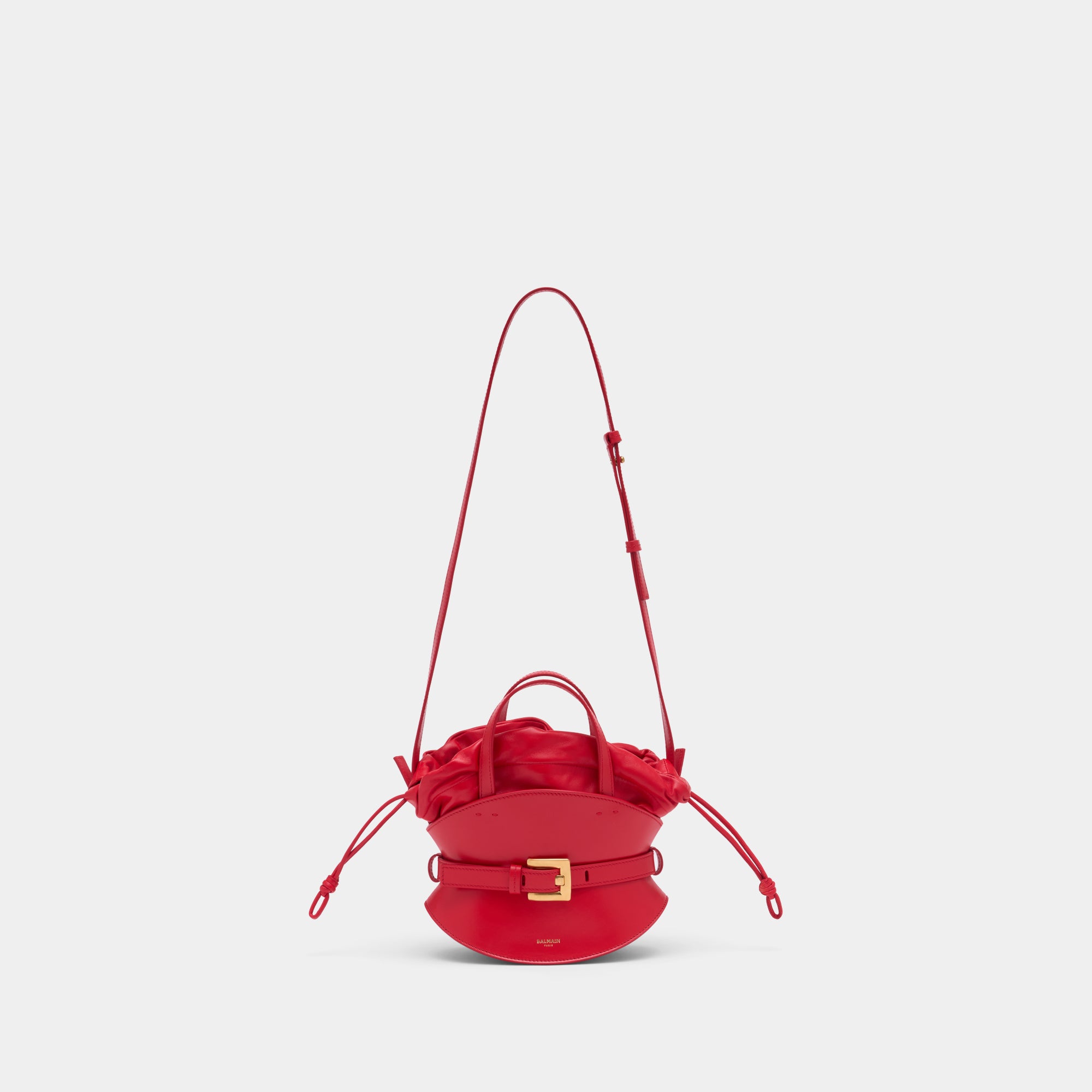 Sac À Main Shuffle Mini - Balmain - Cuir - Rouge