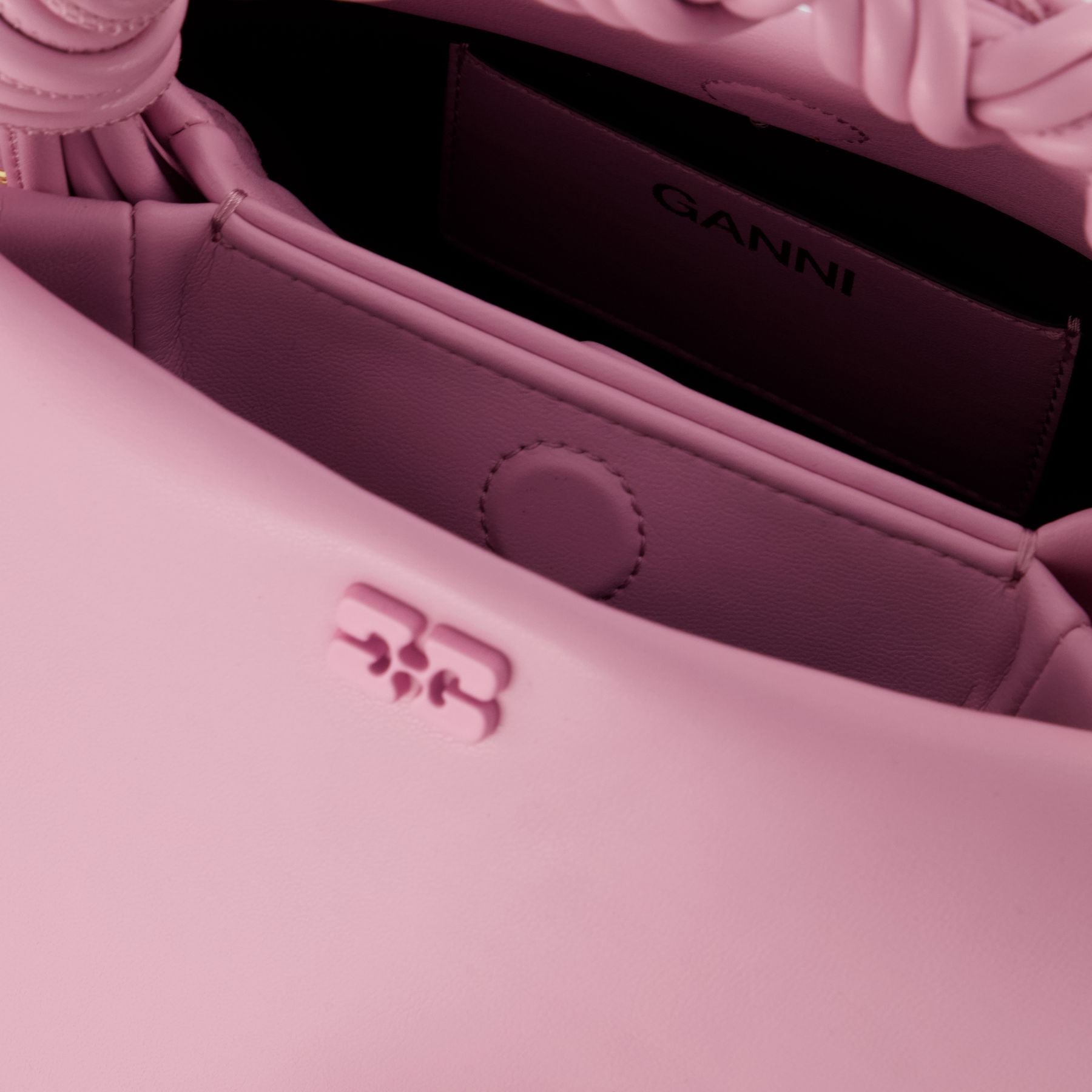 Sac à bandoulière Bou - Ganni - Cuir - Rose